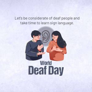 Download World Deaf Day Images, Poster and Photos | Brands.live