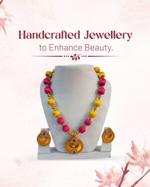 Handcrafted Jewellery Collection Status Post For Facebook