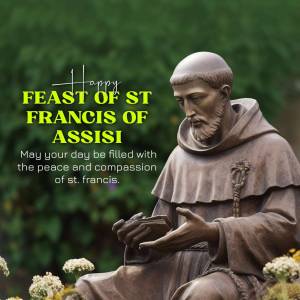 Happy Feast Of St. Francis Of Assisi Social Media Post For X