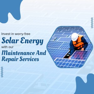 Solar Energy Maintenance And Repair Poster For Threads