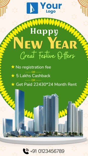 Get FREE Happy New Year Offers Templates | Brands.live