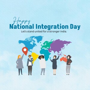 Happy National Integration Day Poster For Pinterest