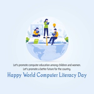 World Computer Literacy Day Poster and photos | Brands.live