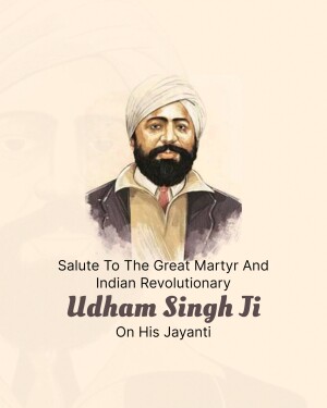 Celebrate Shaheed Udham Singh Jayanti with Posters & Videos | Brands.live
