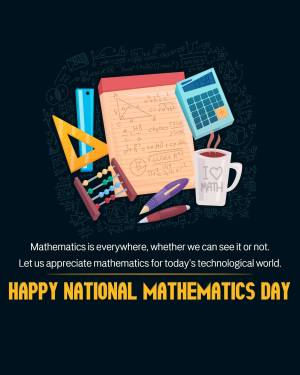 Get National Mathematics Day Readymade images and poster on Brands.live