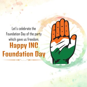 Indian National Congress Hand Symbol Flyer For Google Business Profile