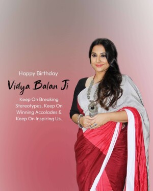 Vidya Balan Birthday Images and Vidya Balan Birthday poster | Brands.live