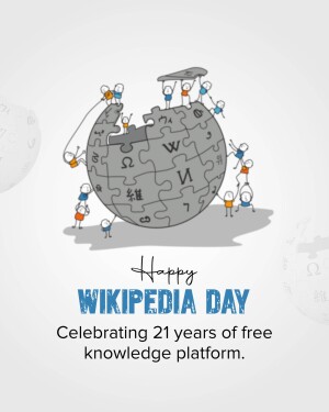 9000+ Wikipedia day Images & Videos | Wikipedia day Poster Make - 2024
