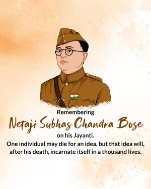 Netaji Subhash Chandra Bose Jayanti photos and poster | Brands.live