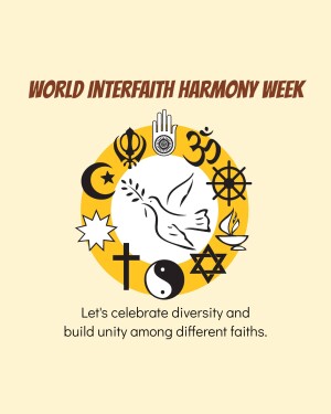 Get World Interfaith Harmony Week Readymade images and poster on Brands ...