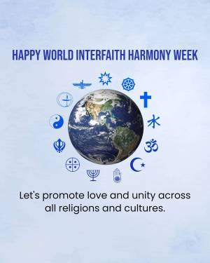 Get World Interfaith Harmony Week Readymade images and poster on Brands ...