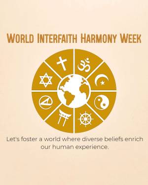 Get World Interfaith Harmony Week Readymade images and poster on Brands ...