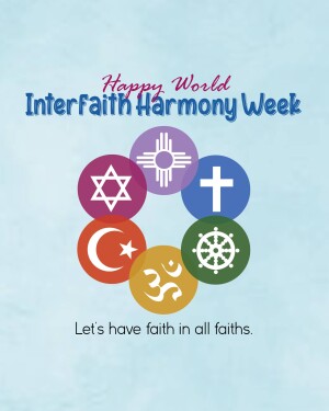 Get World Interfaith Harmony Week Readymade images and poster on Brands ...