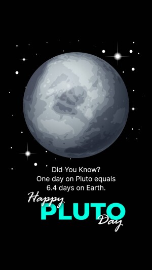 Pluto Diwas - Happy Pluto Day Flyer For Google Business Profile