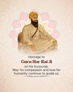 Celebrate Guru Har Rai Jayantiwith Posters & Videos | Brands.live