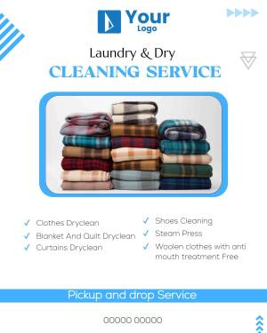 Laundry & Dry Cleaning Service Advertisement Artwork For Facebook