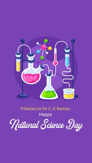 National Science Day - C.V. Raman Tribute Artwork For Instagram