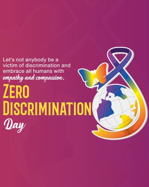 Download FREE Zero Discrimination Day Poster From Brands.live