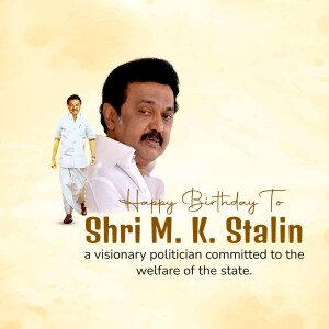 M. K. Stalin Birthday Images and poster | Brands.live