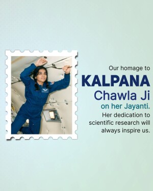 Create Kalpana Chawla Jayanti poster | Brands.live