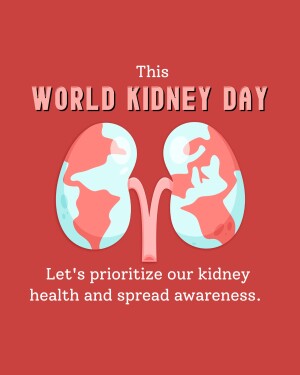 World Kidney Day Awareness Graphic For Instagram
