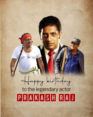 Prakash Raj Birthday Images and poster | Brands.live