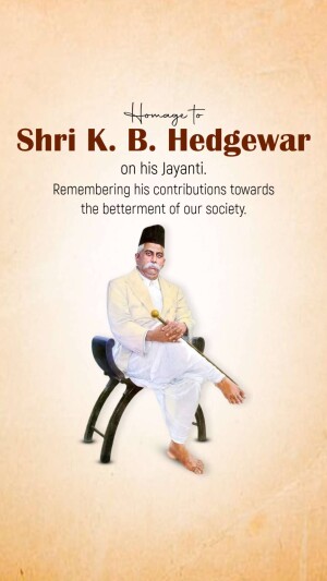 Dr. Keshav Baliram Hedgewar - Birth Anniversary Marketing Image For X