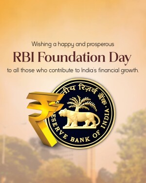 Get RBI Foundation Day Images and Poster from Brands.live