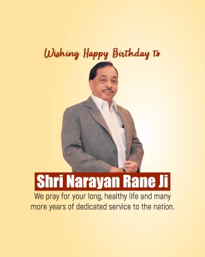 Get Narayan Rane Birthday Images from Brands.live