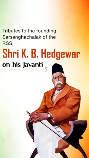 Dr. Keshav Baliram Hedgewar - Birth Anniversary Marketing Image For X