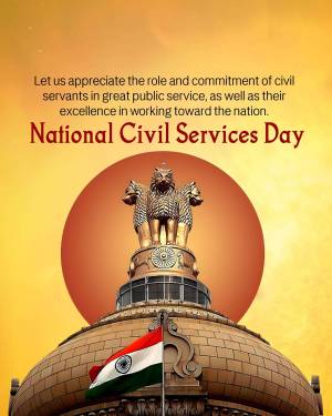 Download FREE National Civil Services Day Poster From Brands.live