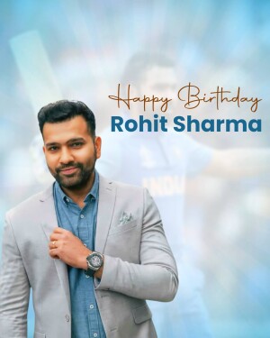 Rohit Sharma Birthday Images and poster | Brands.live