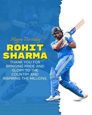 Rohit Sharma Birthday Images and poster | Brands.live