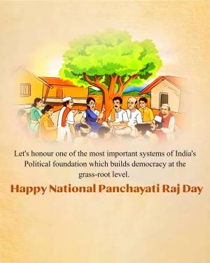 Download FREE National Panchayati Raj Day Poster From Brands.live