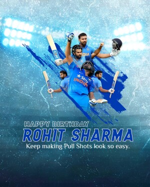 Rohit Sharma Birthday Images and poster | Brands.live