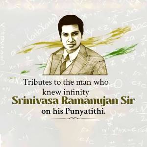 Srinivasa Ramanujan - The Mathematics Guru Poster For Telegram