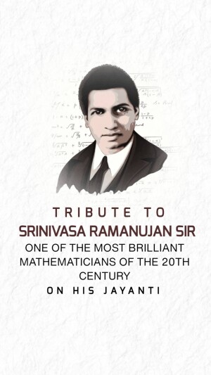 Srinivasa Ramanujan - The Mathematics Guru Poster For Telegram