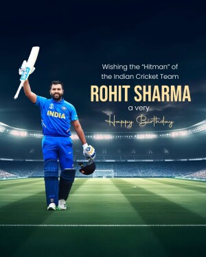 Rohit Sharma Birthday Images and poster | Brands.live