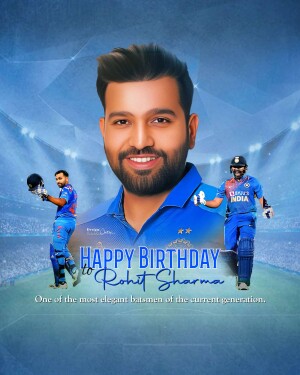 Rohit Sharma Birthday Images and poster | Brands.live