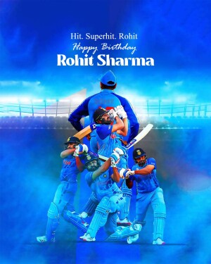 Rohit Sharma Birthday Images and poster | Brands.live