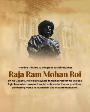 Create Raja Ram mohan Rai Jayanti Poster | Brands.live