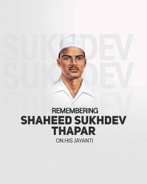 Create Sukhdev Thapar Jayanti Poster | Brands.live