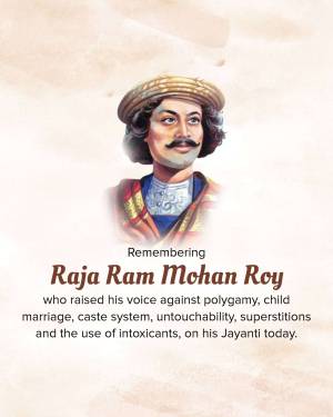 Create Raja Ram mohan Rai Jayanti Poster | Brands.live
