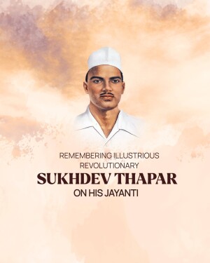 Create Sukhdev Thapar Jayanti Poster | Brands.live