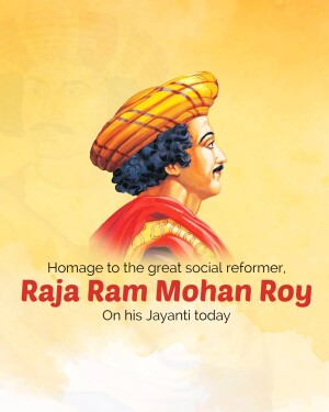 Create Raja Ram mohan Rai Jayanti Poster | Brands.live