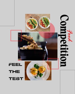 Food Competition Poster Promotional Banner For Instagram