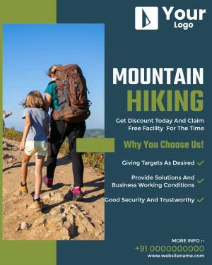 Mountain Hiking Promotion Status Post For Instagram