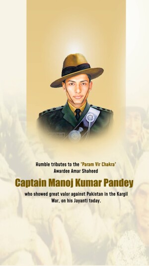 Captain Manoj Kumar Pandey - Kargil Hero Advertisement For Twitter