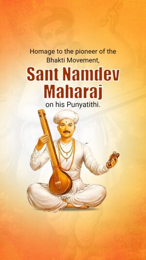 Sant Namdev Maharaj Punyathithi Promotional Banner For Pinterest