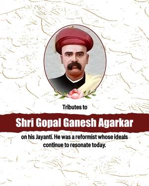 6000+ Gopal ganesh agarkar jayanti Images & Videos | Gopal ganesh ...